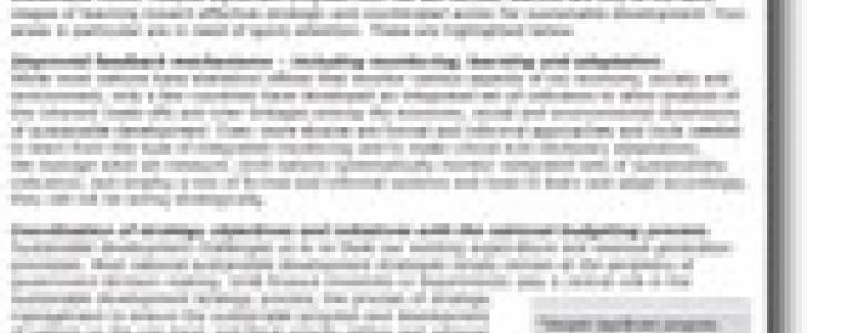 Sustainable Development and National Government Actions: New study ...