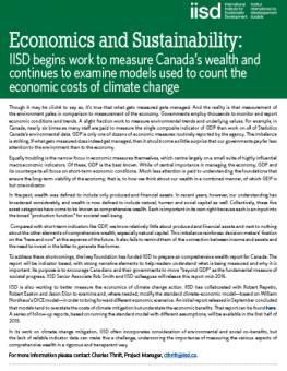 Economics and Sustainability: IISD begins work to measure Canada's ...