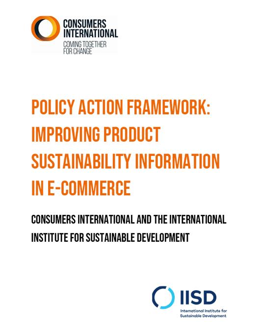 Policy Action Framework: Improving product sustainability information ...