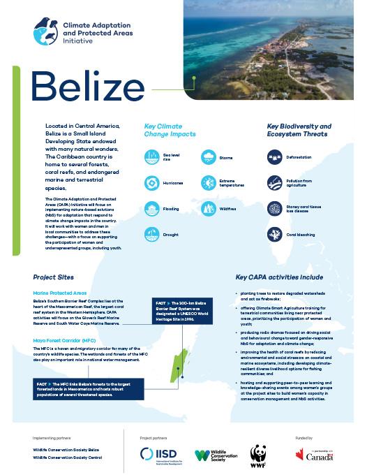 Climate Adaptation and Protected Areas (CAPA) Initiative: Belize poster ...
