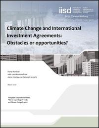 Climate Change and International Investment Agreements: Obstacles or ...