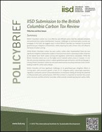 IISD Submission to the British Columbia Carbon Tax Review ...