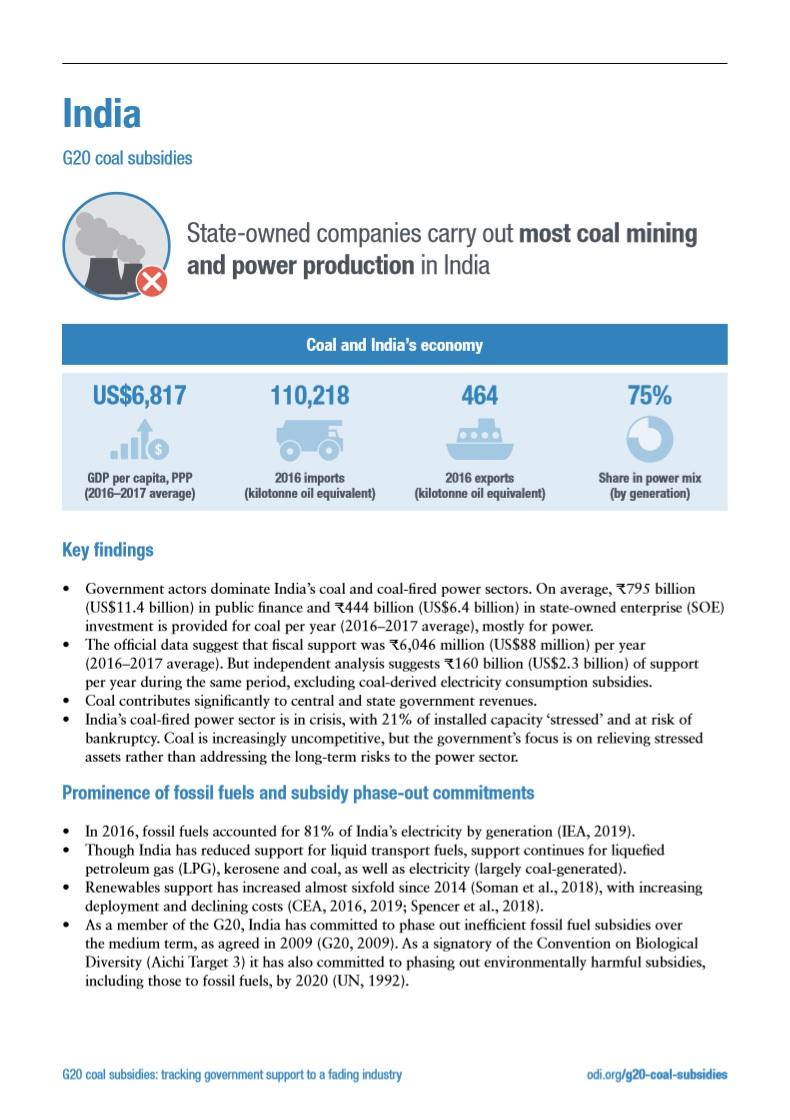 G20 Coal Subsidies: India | International Institute for Sustainable ...